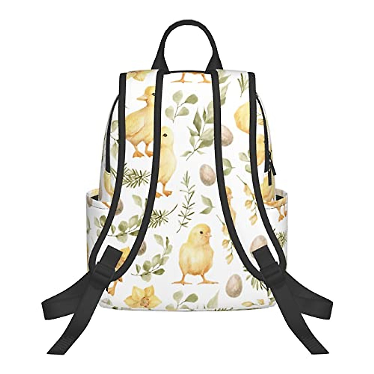 ILEABEC Travel Backpack For Women Men Duck Chickens Leaf Laptop Backpack Casual Daypack Backpacks