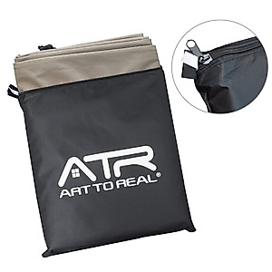 ATR ART TO REAL Outdoor Protective Covers Patio Chair Covers Weatherproof Wicker/Rattan Chair Covers (Khaki)