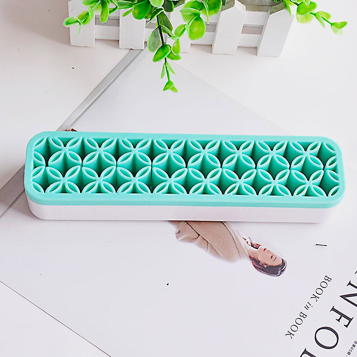 Anddyam Desktop Organizers ,Cosmetic Storage Box& Desktop Storage Box Blue