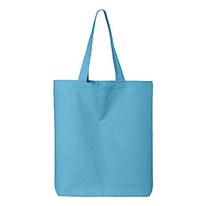shop4ever John 3:16 Bible Verse Cross Christian Faith Eco Cotton Tote Reusable Shopping Bag 6 oz Turquoise 1 Pack