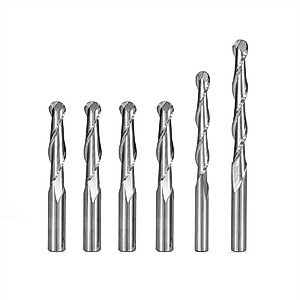 VIEUE Drill Bits 2-Flute Ball End Mills Carbide Tools CNC Mills Thread Drills Metal Engraving Drills Helical Mills (Cutting Edge Length : 4x17x45)
