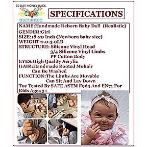 LOVEDOLL Reborn Baby Dolls Girls 22" Reborn Doll Silicone Vinyl Limbs Cloth Body Gift Sets