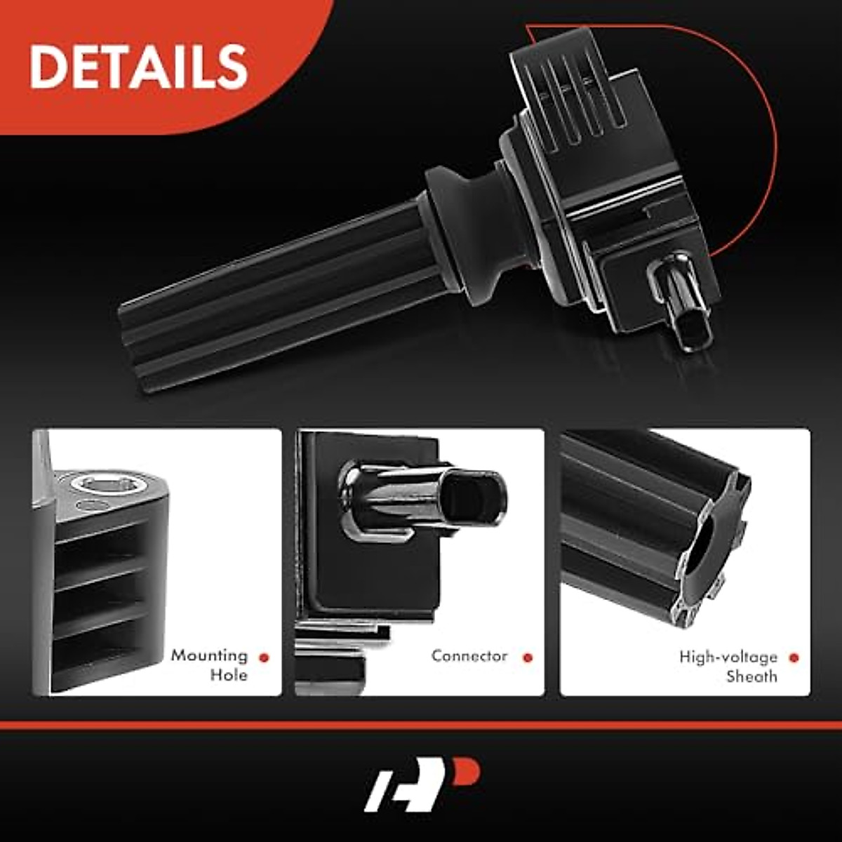 A-Premium 4PCS Ignition Coil Packs Compatible with Ford, Lincoln, Jaguar & Land Rover Vehicles - [2.0L 2.3L 2.5L] - Explorer 2013-2019, Focus 2012-2018, Fusion 2013-2020, MKC 2015-2019, LR2 2013-2015