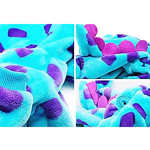 YOUDirect Pet Clothes - Dog Cat Puppy Jacket Apparel Soft Coral Fleece Material Jumpsuit Winter Coat with Hat Coat Hoodie for Teddy Dog Pet Plush Outfit, Blue (XX-Small)