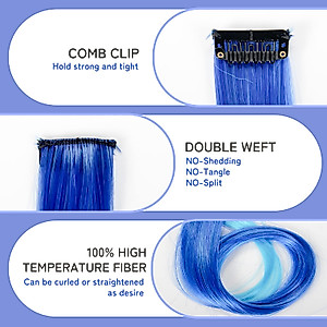 32 PCS Clip in Colored Hair Extensions for Kids, 20 Inches Rainbow Long Straight Hairpieces Synthetic,BEAHOT Hair Extensions-Pretty Gift for Cosplay Dress Up Fashion Party Birthday（32 Colors)