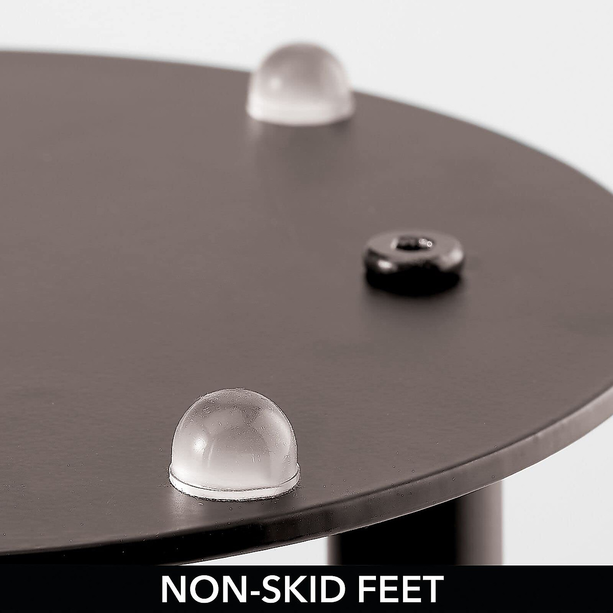 mDesign Tall Stainless Freestanding Towel Rack Holder - 2 Tier Minimalist Pedestal Hanger Holders for Kitchen and Bathroom - Racks for Bath, Hand, Dish, and Tea Towels or Washcloths - Bronze