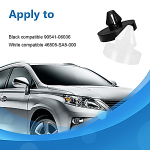 QUICTO 8 Pcs Brake Pedal Stop Pad, Rubber Brake Stop, Automotive Clutch Pedal Stop, Compatible with 90541-06036 46505-SA5-000 (Black and White)