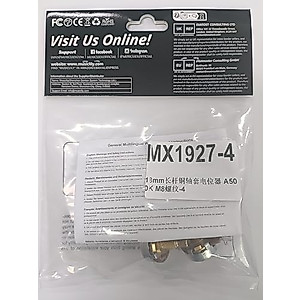 Musiclily Pro Brass Shaft Full Metric Size A500K Guitar Pots Audio Taper Potentiometers for Electric Guitar/Bass (Set of 4)