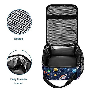3PCS 17 Inch Space Backpack, Cartoon Galaxy Daypack Stylish Laptop Bag, Cool Shoulders Backpack with Adjustable Shoulder Strap(Space & Galaxy)