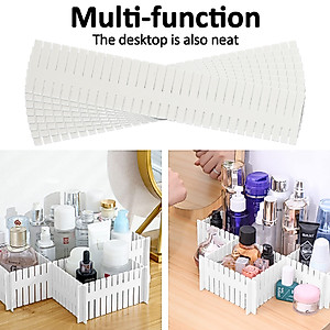 14.5 in White Adjustable Drawer Dividers, TWUTGAYW 8PC DIY Grid Drawer Organizer Dividers, Plastic Organizer Separator for Socks Underwear Makeup Cosmetic Clothes Can Help Tidy Kitchen Bedroom Dresser