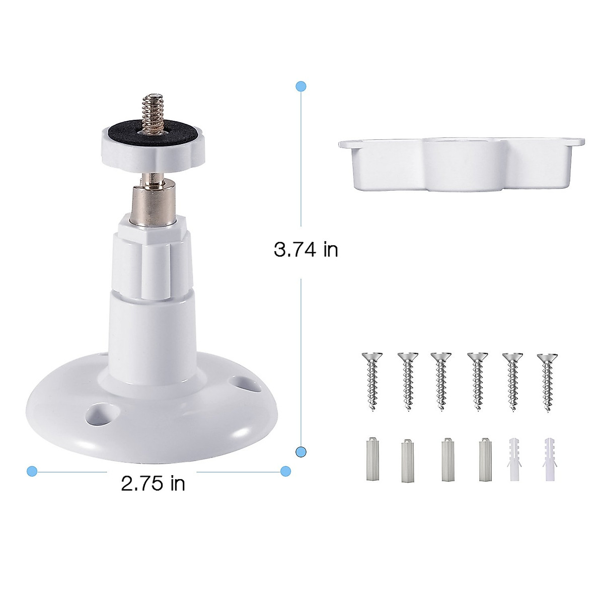 Wall Mount Bracket for YI Dome Camera and YI Cloud Home Camera，HOLACA 360 Degree Protective Adjustable Wall Mount Holder for YI Camera