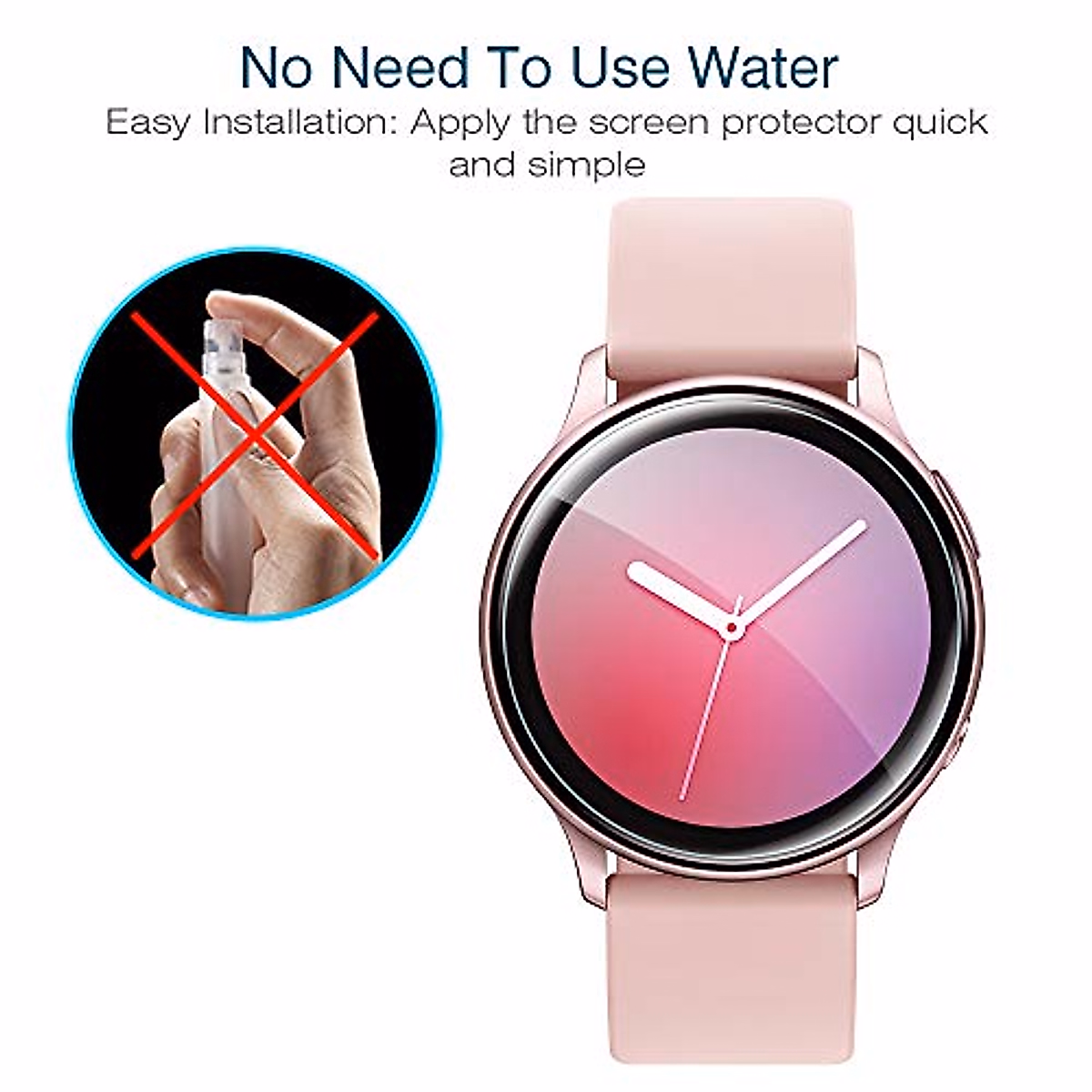 LK 6 Pack Samsung Galaxy Watch 5 40mm / Galaxy Watch 4 40mm / Galaxy Watch Active 2 40mm, [UPGRADE] Max Coverage, HD Clear Soft film, Smart Watch film for Galaxy Watch 40mm, Anti-Scratch Self-Healing