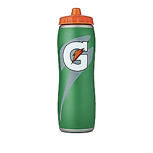 Gatorade Insulated Squeeze Bottle, Black, 30oz & 32oz Gator-skin Bottle, Green, One Size