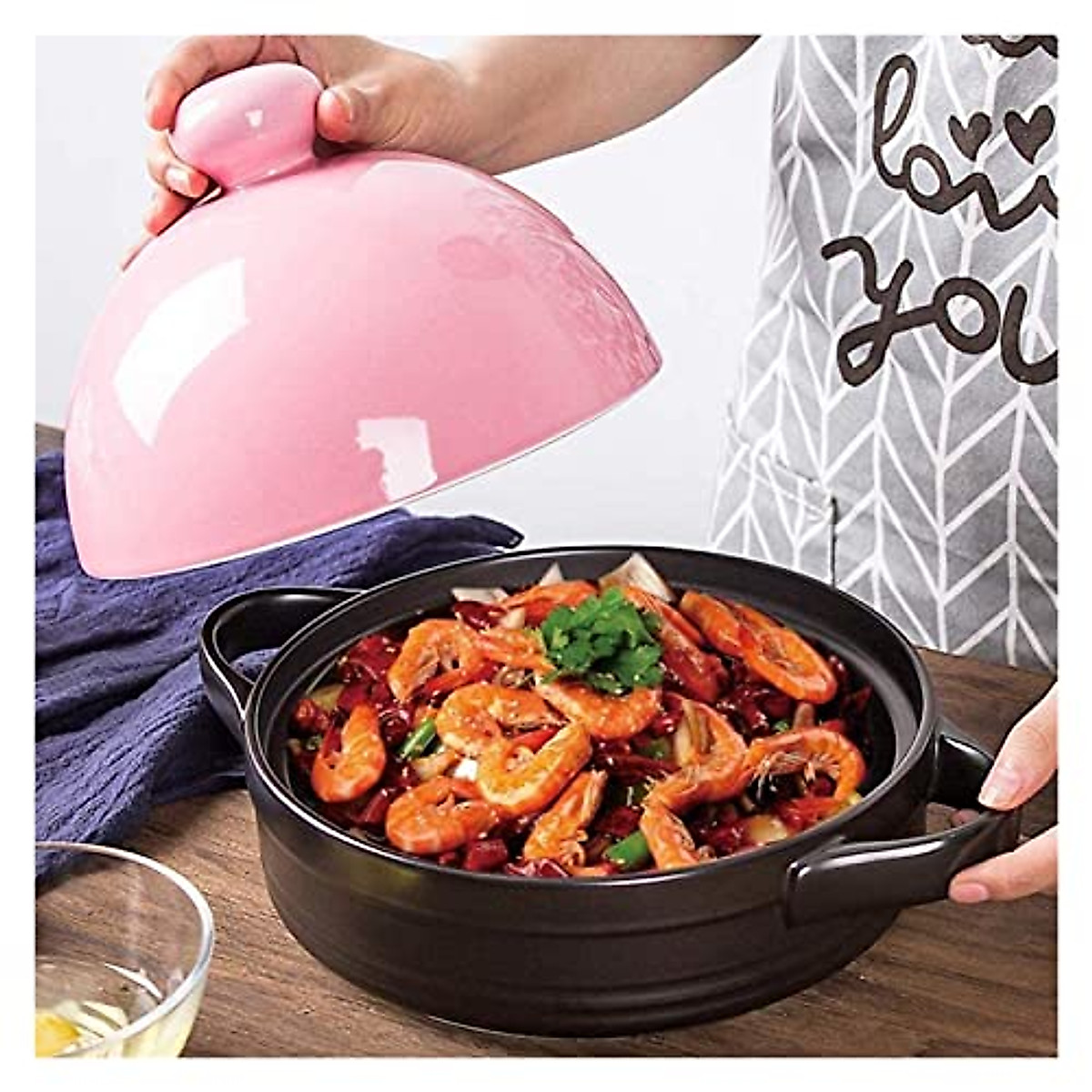 Easy To Clean Moroccan Tagine Micro Pressure Ceramics Slow Cooker For Casserole Pot Medium To Extra Large Home Cookin 22.5.29