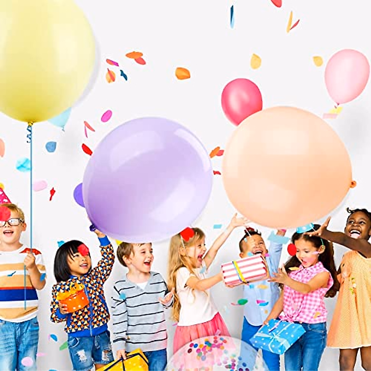 LOVESTOWN 36 inches Pastel Balloons, 12 PCS Large Macaron Balloons Jumbo Latex Party Balloons Giant Round Balloons for Wedding Party Festival Decorations
