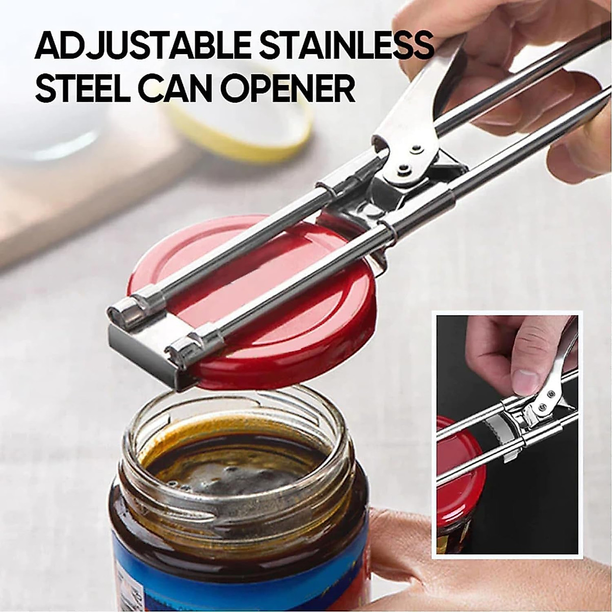Ailsion Jar Opener, Ailsion Can Opener, Ailsion Stainless Steel Can Opener, Ailsion Portable Adjustable Stainless Steel Can Opener (3PCS)
