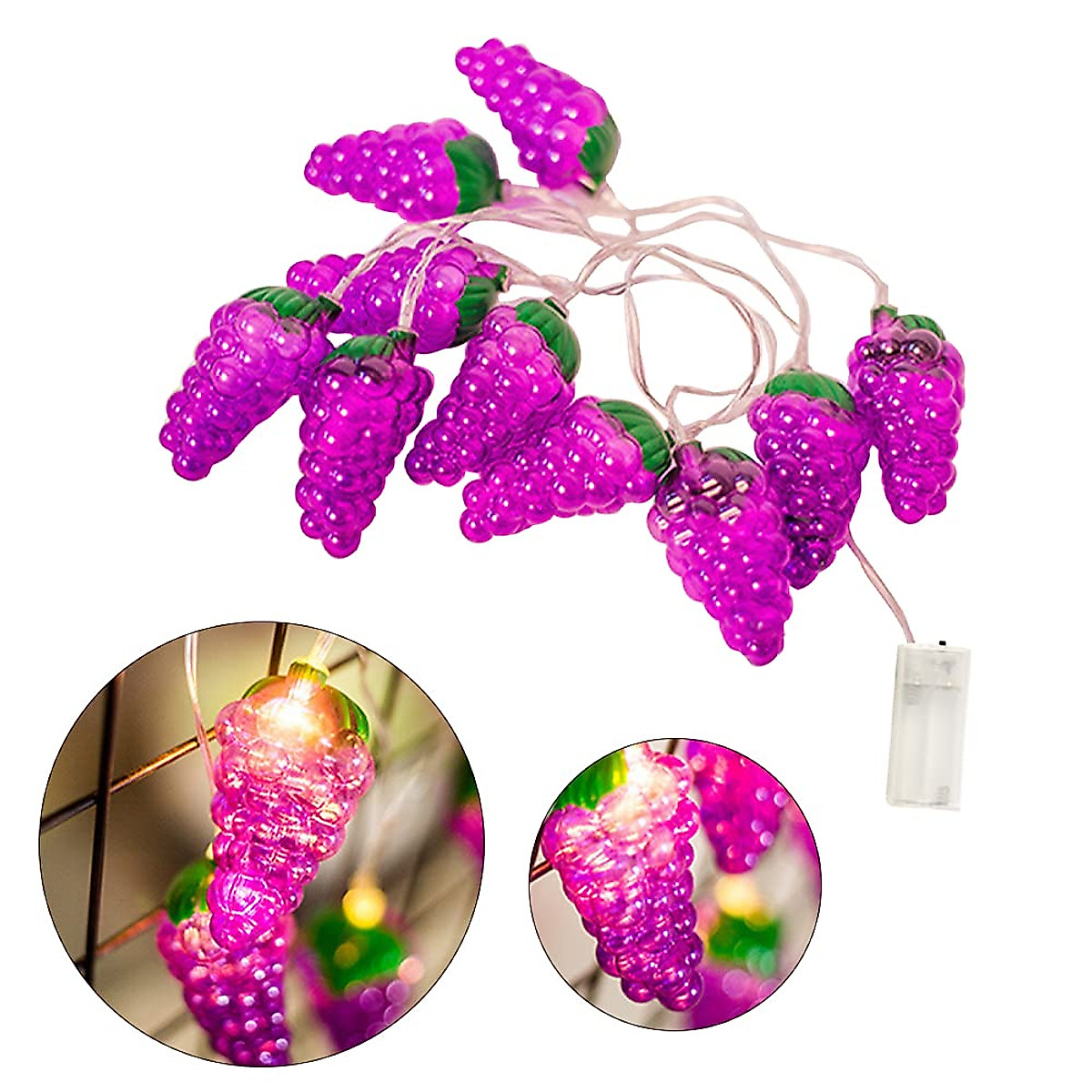 CALIDAKA Fruit String Lights, 10 LED Flashing String Battery Powered Indoor Outdoor Lighting Lamp for Wedding Home Birthday Garden Yard Patio Party Decorations (Pineapple)