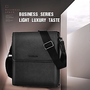 Leathario Men's Shoulder Bag Leather Small Messenger Bag for Men Crossbody Bags for Men Handbag Satchel Travel bag