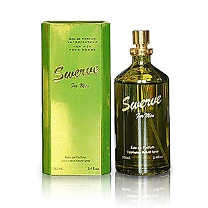 SWERVE- Eau De Parfum Spray Perfume, Fragrance For Men- Daywear, Casual Daily Cologne Set with Deluxe Suede Pouch- 3.4 Oz Bottle- Ideal EDP Beauty Gift for Birthday, Anniversary