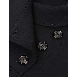 Timeson Black Tunic Tops for Leggings for Women,Long Tunics Sweaters Cowl Neck Dressy Christmas Sweatshirts Long Sleeve Thick Work Shirts Winter Blouse Loose Fit Casual Loose Swing Tops