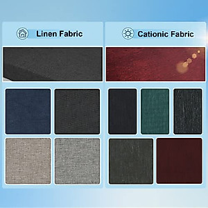 Lokex Bench Cushion Chair Pads Swing Cushions Memory Foam Pads for Patio Furniture Window Bay Bench Cushions, [Linen] Dark Grey, 48"x18"x3"