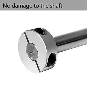 (Pack of 4) Split Shaft Collar Bore 25mm, Aluminum Alloy Two Halves Clamping Collar for Shaft, 45mm OD, 12mm Thickness, with M5 Set Screws