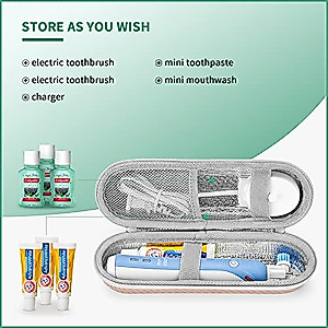 Yinke Electric Toothbrush Travel Case for Philips Sonicare & Braun Oral-B/Oral B Pro with Accessories Storage, Protective Hard Cover Portable Storage Bag (Rose Gold)