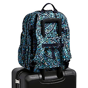 Vera Bradley Women's Cotton XL Campus Backpack, Dreamer Paisley - Recycled Cotton, One Size
