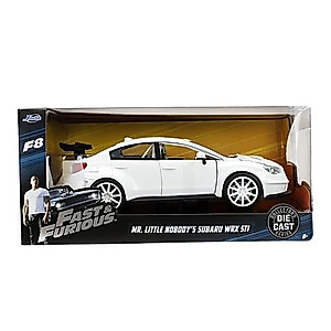 Jada Toys Fast & Furious 1:24 Mr. Little Nobody's Subaru WRX STI Die-cast Car, Toys for Kids and Adults, White (98296)