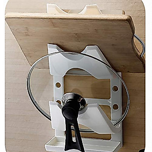 DRNKS Pot Rack Perforated Wall-free Lid Storage Rack for Kitchen Shelf Rack for Lid Applicable to kitchen stove (Color : Three floors)