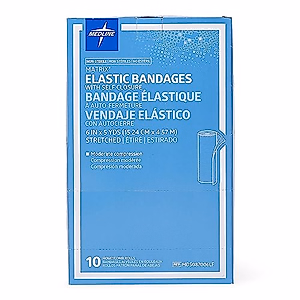 Medline Matrix Elastic Bandages, Non Sterile, 6" x 5 yard, White/Beige (Pack of 50)