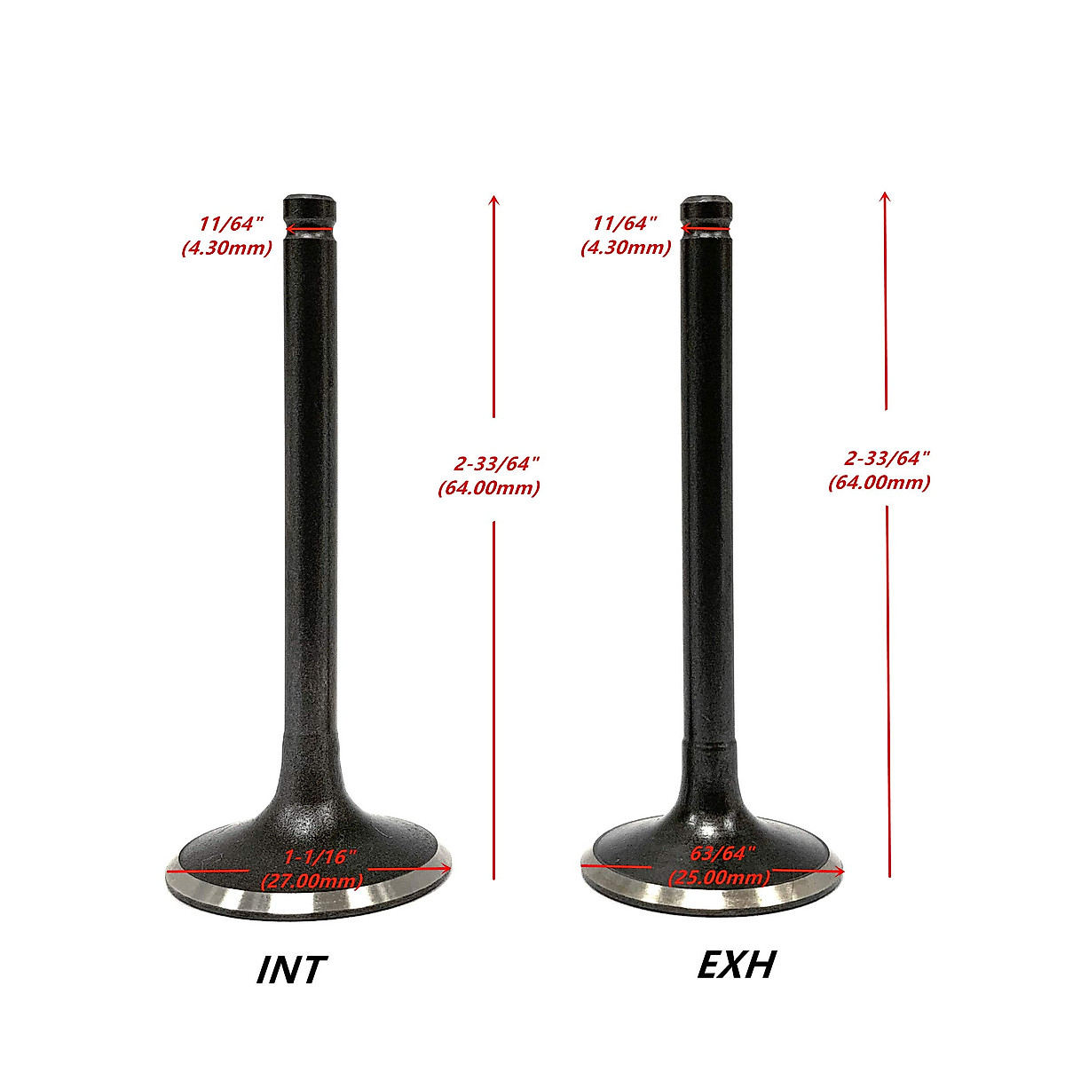 POWER PRODUCTS Inlet & Exhaust Valve for Predator Non-Hemi 6.5HP 212CC Gas Engine 60363 69730 69727
