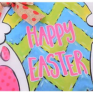 Spring Super Easter Bunny Eggs Garden Flag Welcome Home banner Double Sided Home decor Yard Garden Outdoor holiday Decorating 28" x 40"