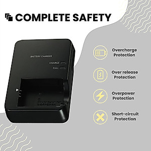 CB-2LH CB-2LHT Battery Charger for Canon NB-13L Battery: Compatible with CB-2LHT G1X G1 X Mark III G5X G5X Mark II G7X G7X Mark II III G9X G9X Mark II SX620 SX720 SX730 SX740 HS Digital Camera