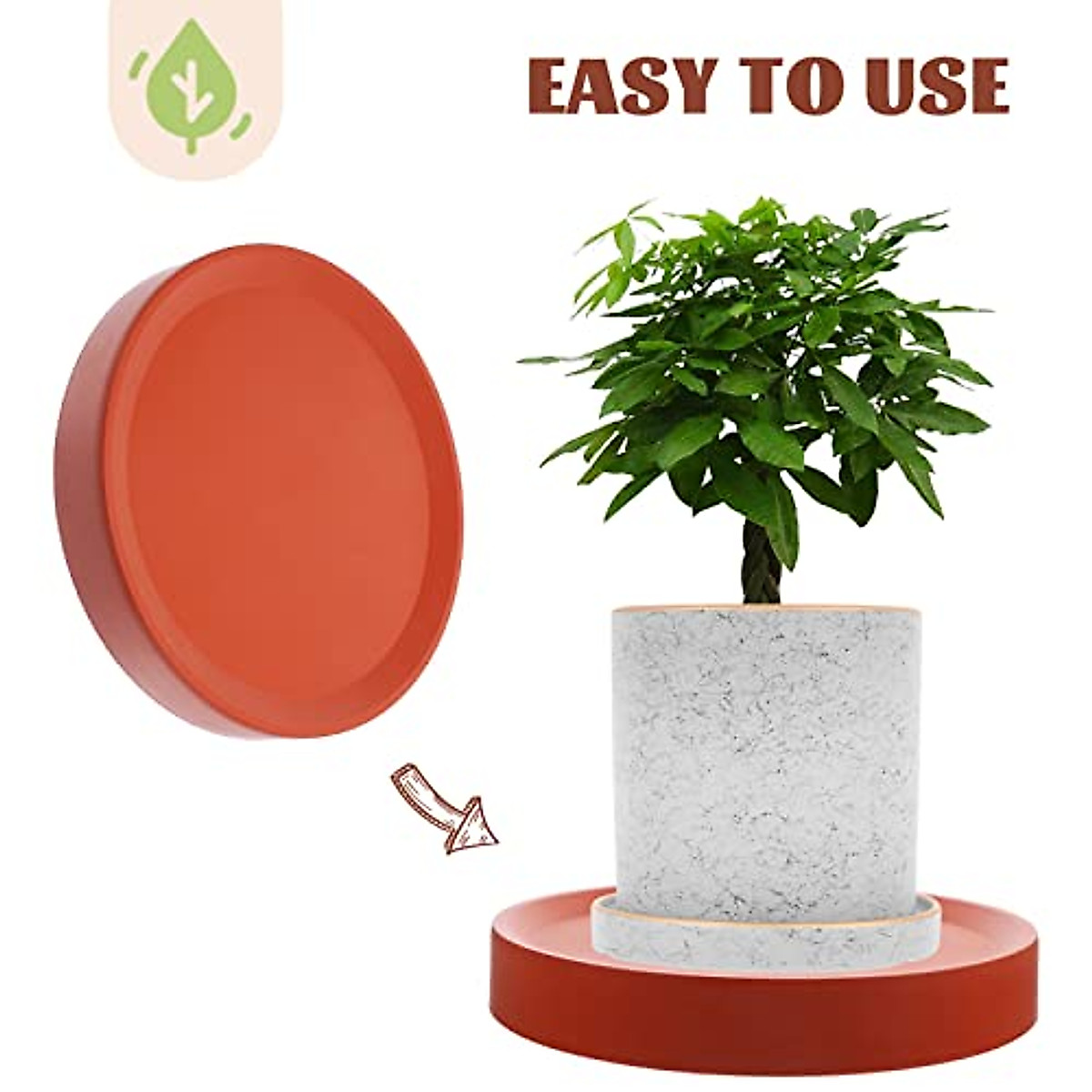 ARTIBETTER Plant Pots Plant Pots Plant Caddy with Wheels Rolling Plant Stand Round Plant Dolly Heavy Duty Large Potted Plant Mover with Casters for Indoor Outdoor Plant Pots Indoor Plant Pots Indoor