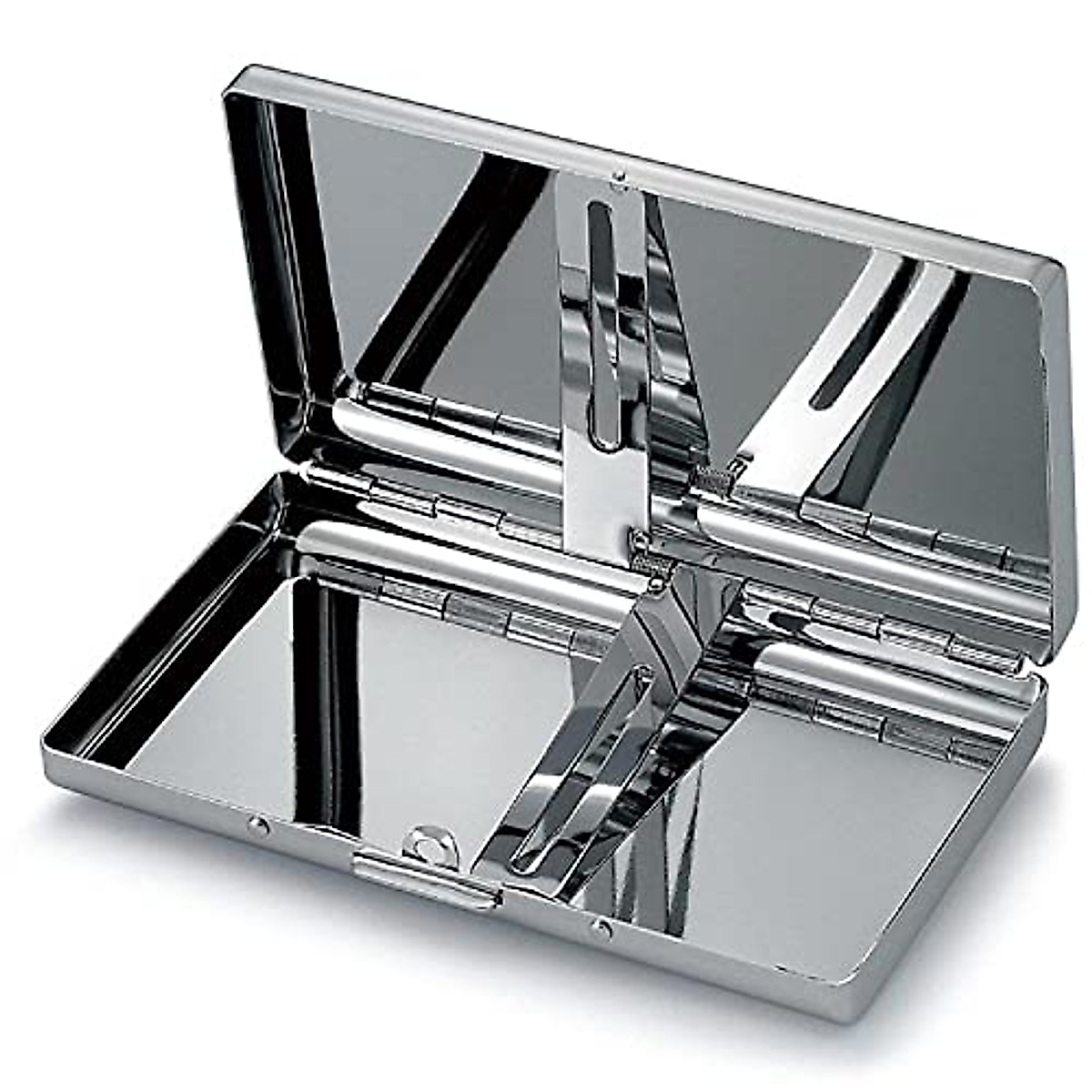 Metal Cigarette Case Carapace Eyes Turtle Classic Metallic Silver Color Double Sided King Cigarette Case Design