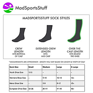 MadSportsStuff Happy Dolphins Over the Calf Socks (Electric Blue/Neon Pink, Small)