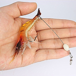 Goture Soft Lures Shrimp Bait Set, Freshwater/Saltwater, Trout Bass Salmon, 12 Piece