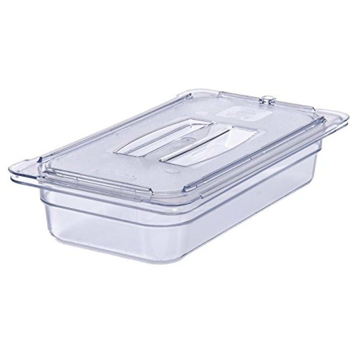 Carlisle FoodService Products 10270U07 StorPlus Third Size Polycarbonate Universal Handled Food Pan Lid, Clear