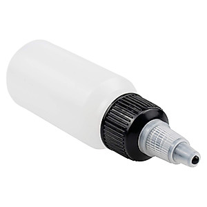 Bekith 40 Pack 1oz Dispensing Bottles, Boston Round HDPE Plastic Bottle with Twist Top Cap, Empty Plastic Squeeze Bottle