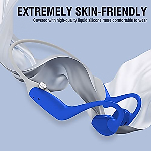 CelsusSound Bone Conduction Headphones with Noise-Canceling MIC, Bluetooth Waterproof Sport Headphone, Open Ear Stereo Headphones up to 10H of Music and Calls, Wireless Headset for Running and Workout