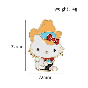 6 Pcs Anime Kitten Pins Anime metal Pins for Clothing Backpack Decoration Gift