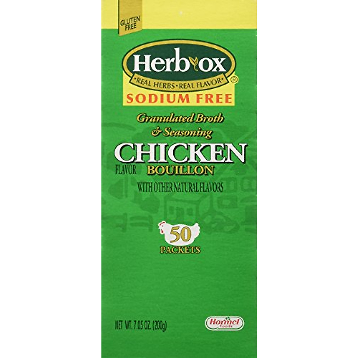 Herb-ox Hormel Herb Ox Chicken Bouillon Sodium Free 50 Packets