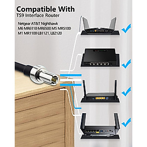 TS9 Antenna, 12dBi External 5G 4G LTE GSM Magnetic Base Antenna,Compatible with Netgear AT&T Nighthawk M6 MR6110 MR6500 M5 MR5100 MR5200 M1 MR1100 LB2120 Hotspots Router 2 Pack