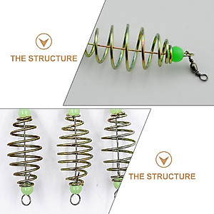 FAVOMOTO 30pcs Spring Bait Fishing Carp Bait Fishing Baits Metal Stand Fishing Bait Holders Fishing Feeder Tools Carp Fishing Equipment Fishing Bait Fishing Accessories Fishing Tool