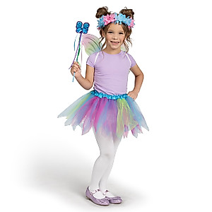 Spooktacular Creations Colorful Fairy Costume Set with Tutu, Halo Headband, Magic Wand for Girls, Halloween Costume Set