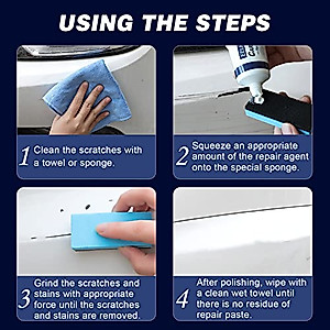 Car Scratch Remover, Repair Polishing Scratch Removal Wax Scratch Repair Kit, Car Paint Scratch Repair Remover Agent for All Car (80gg)