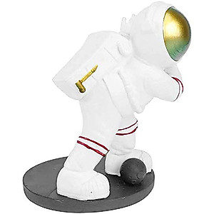 Taotenish Astronaut Design Wine Rack Wine Bottle Holder Statue Resin Wine Bottle Holder Sculpture Rack for House Office Coffee Shop Bar Restaurant Party Decor - Style A