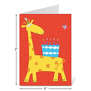 Current Kids Birthday Greeting Cards Value Pack - Set of 16, 8 Unique Designs, Large 5 x 7 Inch Cards, Sentiments Inside, Envelopes Included