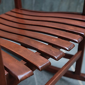 Cambridge Casual Somerset Solid Wood 2-Pieces Porch Rocking Chair, Natural Brown